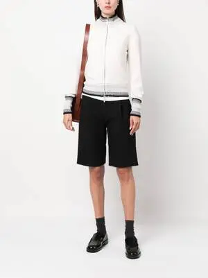 BARRIE Mottled Zip-up Cardigan - Neutrals
