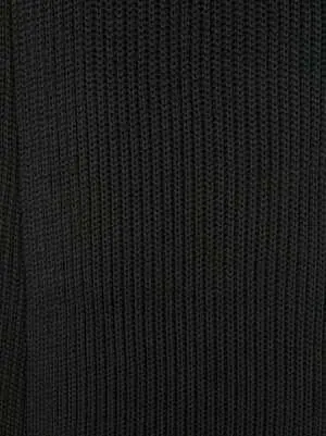 DONDUP Logo-patch Ribbed-knit Scarf