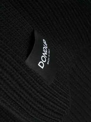 DONDUP Logo-patch Ribbed-knit Scarf