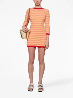 Alexandra Golovanoff Striped Knitted Minidress