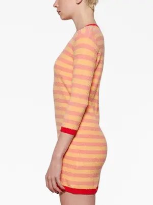 Alexandra Golovanoff Striped Knitted Minidress