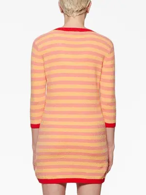 Alexandra Golovanoff Striped Knitted Minidress