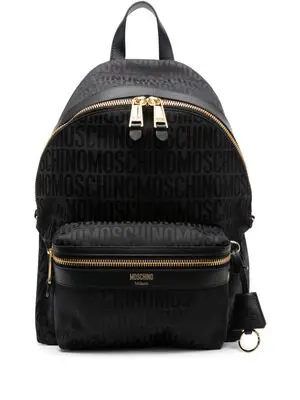 Moschino Monogram Jacquard Backpack - Black