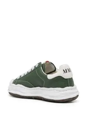 Mihara Yasuhiro Blakey Leather Sneakers - Green