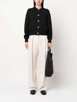 BARRIE Button-up Cashmere Cardigan - Black