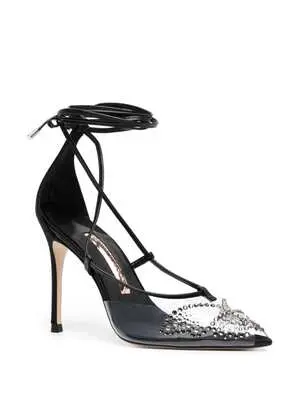 SOPHIA WEBSTER 90mm Aria Crystal-embellished Pumps