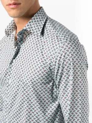 Etro Paisley-print Cotton Shirt - Blue
