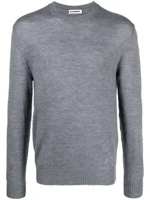 JIL SANDER Crew-neck Wool Jumper - Grey