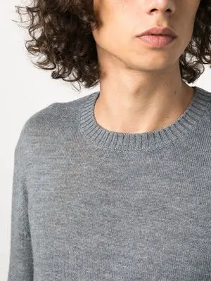 JIL SANDER Crew-neck Wool Jumper - Grey