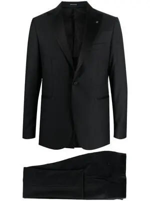 Tagliatore Single-breasted Virgin Wool Suit - Black
