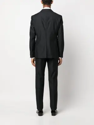 Tagliatore Single-breasted Virgin Wool Suit - Black
