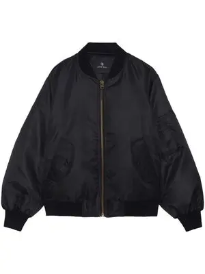 ANINE BING Leon Zipped Bomber Jacket - Black