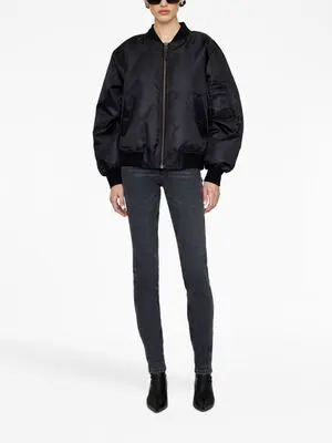 ANINE BING Leon Zipped Bomber Jacket - Black