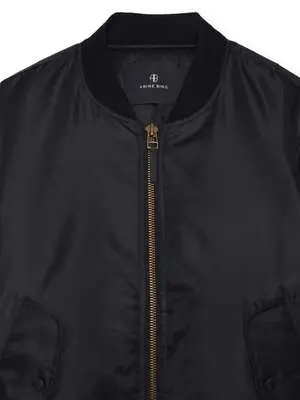 ANINE BING Leon Zipped Bomber Jacket - Black