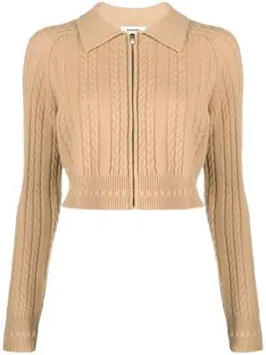 Sandro Cable-knit Cropped Cardigan