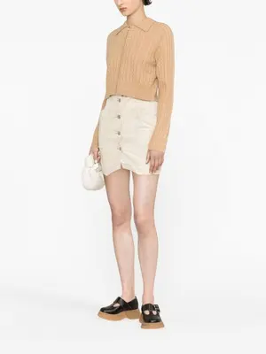 Sandro Cable-knit Cropped Cardigan