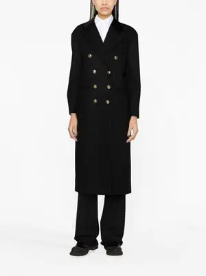 Sandro Double-breasted Midi Coat