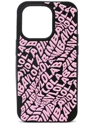 新品未使用品　BIMBA Y LOLA iPhone︎14pro ケース Bimba Y Lola Logo-Embossed Iphone 14 Pro Case In Black - 6% Off