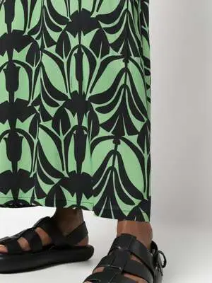La DoubleJ Abstract-pattern Swing Maxi Dress