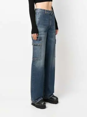 Stella McCartney Cargo-pockets Straight-leg Jeans - Blue
