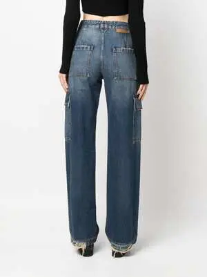 Stella McCartney Cargo-pockets Straight-leg Jeans - Blue