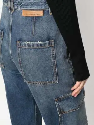 Stella McCartney Cargo-pockets Straight-leg Jeans - Blue