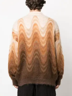 Etro Wave-pattern Polo-collar Jumper