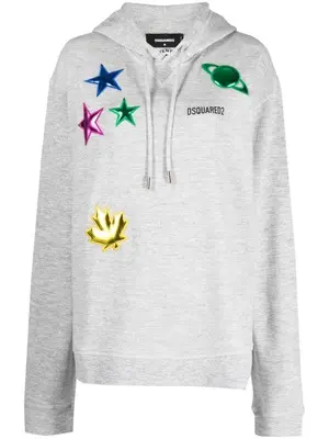 Dsquared2 Patch-detail Hoodie - Grey