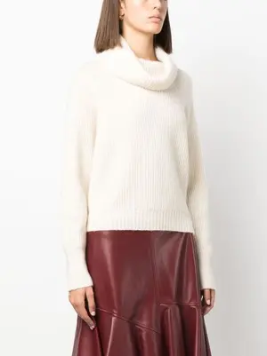 ALLUDE Cowl-neck Fine-knit Jumper
