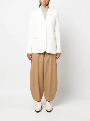 Aspesi Corduroy Notched Lapel Blazer - White