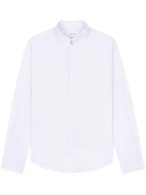SPORTY & RICH Crown-logo Striped Oxford Shirt