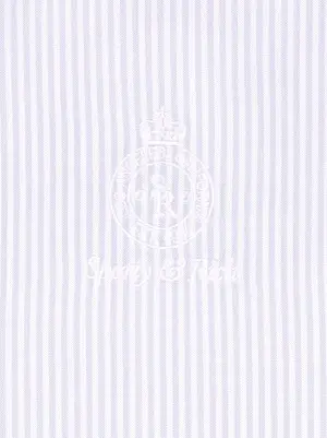 SPORTY & RICH Crown-logo Striped Oxford Shirt