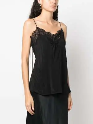 Zimmermann Lace-trim Ruched Tank Top