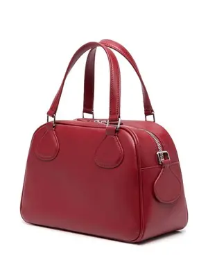 COURREGES Re-edition Leather Tote Bag - Red