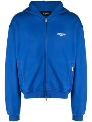 REPRESENT Logo-print Zip-up Hoodie