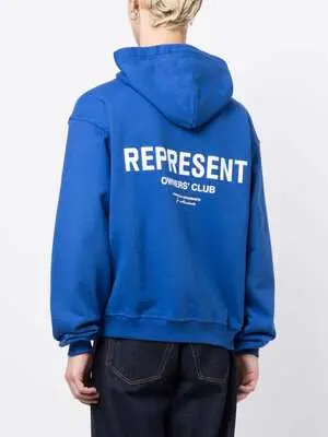 REPRESENT Logo-print Zip-up Hoodie