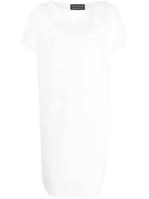 GIANLUCA CAPANNOLO Short-sleeved Wool Dress - White