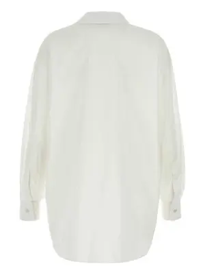Alexander McQueen Orchid-appliqué Poplin Shirt