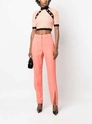 Balmain Split-hem Tapered Trousers - Orange
