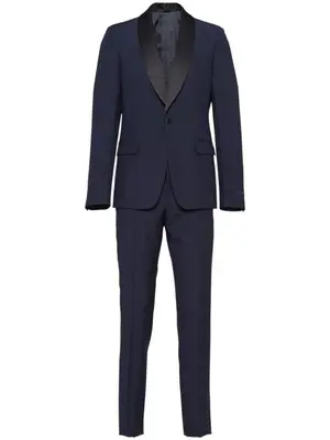 Prada Single-breasted Wool-mohair Tuxedo - Blue
