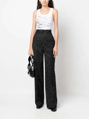 Alexander McQueen High-waisted Striped Trousers