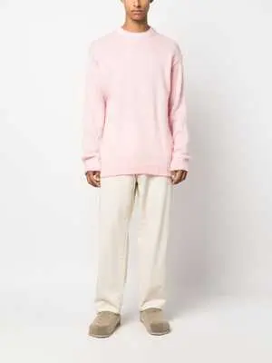 FAMILY FIRST Logo-patch Mohair-blend Jumper - Pink