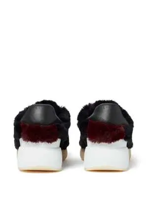 Stella McCartney Loop Faux-fur Sneakers - Black