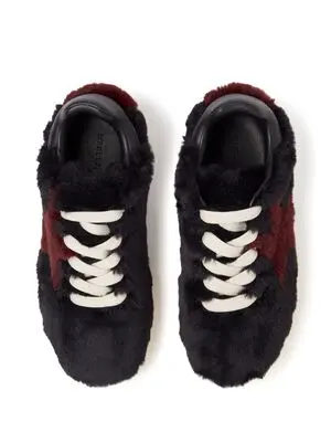 Stella McCartney Loop Faux-fur Sneakers - Black