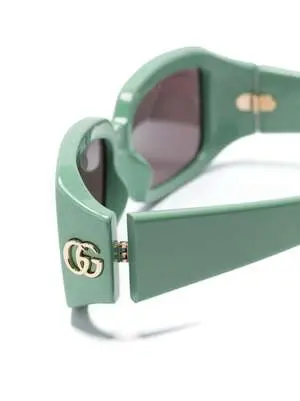 Gucci Double G Rectangle-frame Sunglasses
