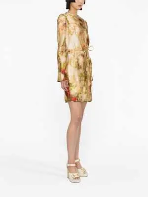 Zimmermann Luminosity Floral-print Silk Minidress