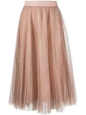 PHILOSOPHY DI LORENZO SERAFINI Polka-dot Tulle Midi Skirt