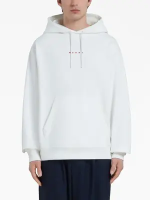 Marni Logo Print Cotton Hoodie