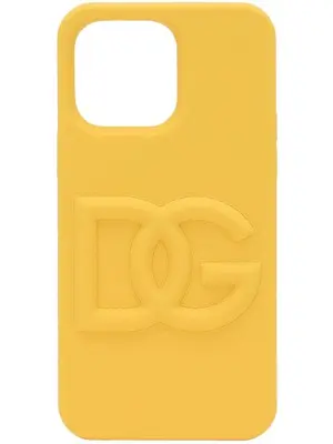 Dolce & Gabbana Logo-embossed Iphone 14 Pro Max Case - Yellow