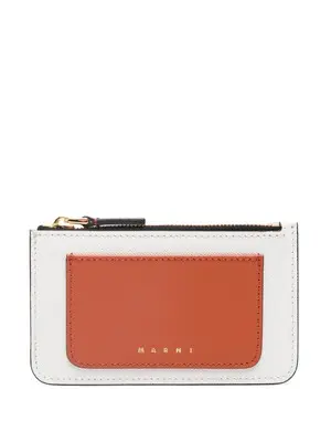 Marni Colour-block Leather Cardholder - White